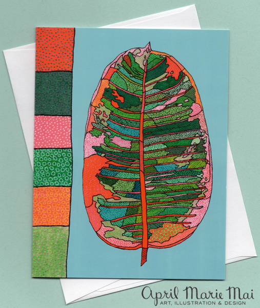 Rubber Leaf Card 6 Pack - Luna Anemone