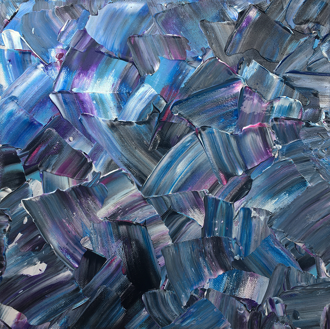 Blue Lights Painting - Luna Anemone