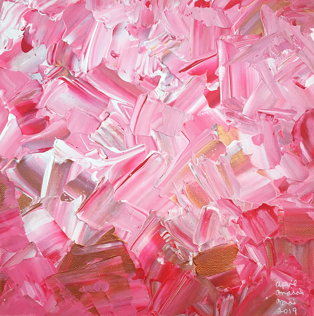 Rose Gold Painting - Luna Anemone